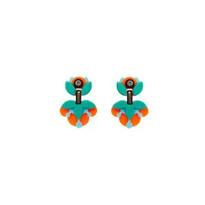 GISSA BICALHO Handmade Acrylic Earring Petunia Medium - Orange