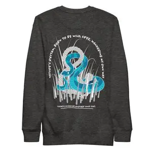 ANCHOR & CREW Heather Snake Another Good Day Cotton Blend Sweatshirt - Black