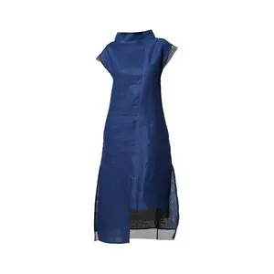 METAMORPHOZA Asymmetric Linen Dress - Blue