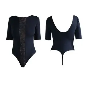 BOTT LINGERIE Crush Lace Bodysuit – Shadow - Black