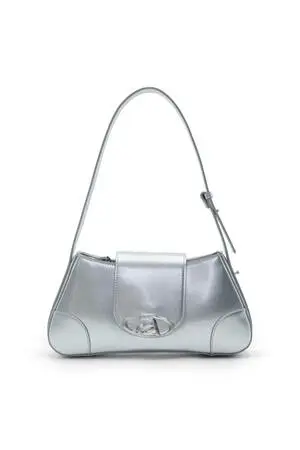 A BY ANYAH Aisha Liquid Metal Shoulder Bag - Silver