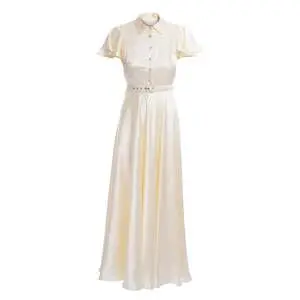 SOFIA TSERETELI Blissful Silk Gown - White