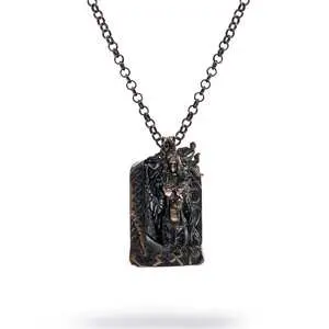 EBRU JEWELRY Santa Muerte ’s Sterling Necklace - Silver
