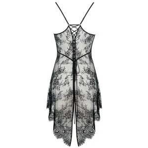 MONIQUE MORIN LINGERIE Moonstruck Chemise - Black
