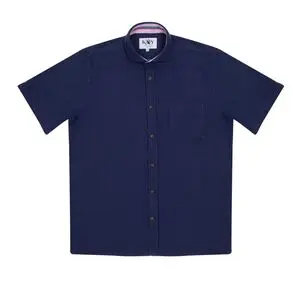 KOY CLOTHING Navy Air Weave Shirt Short Sleeve - Blue