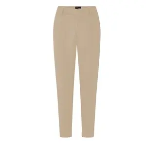 Layo G Neutrals Cropped Caramel Tan Stretch Dress Pants Petite - Brown