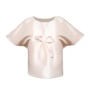 MADEBYZA Sculptural Top With Bow Details - Pink