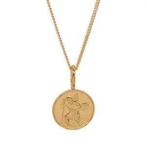 KATIE MULLALLY St Christopher Necklace In Yellow - Gold