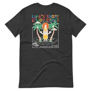 ANCHOR & CREW Heather Enjoy Craft Dial-a-local Organic Cotton T-shirt - Black