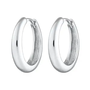 SCREAM PRETTY Large Foundation Classic Hoop Earrings - Silver