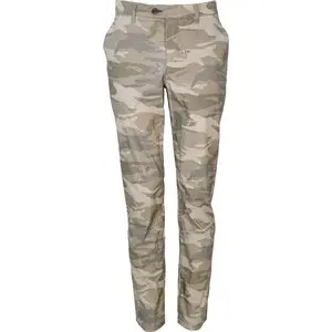 LORDS OF HARLECH Camouflage Printed Stretch Cotton Chinos - Brown