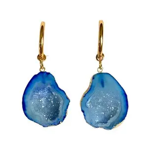 Magpie Rose Agate Earrings