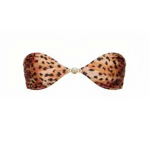 SUNKISSED Le Bandeau Strapless Top En Leopard - Gold