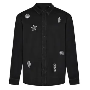 INGMARSON Shell Embroidered Organic Cotton Shirt