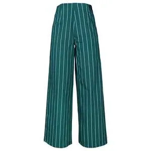 MY PAIR OF JEANS Wimbledon Wide-leg Pinstriped Denim Trousers