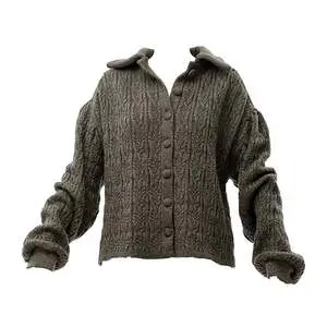 MAISON BOGOMIL Chunky Cable Knit Cardigan - Green