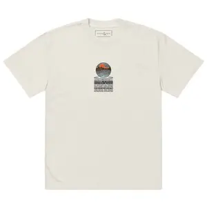 ANCHOR & CREW Panoramic Peaks Oversized Cotton T-shirt - White