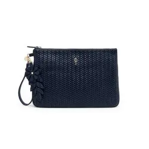 OTRERA Braided Clutch Navy - Blue