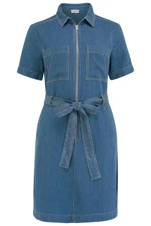 SUGARHILL BRIGHTON Tasha Mini Dress Stripe Denim - Blue