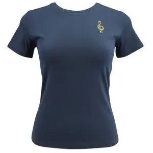 MADISON MAISON Music Is The Answer" T-shirt With Gold Treble Clef - Blue