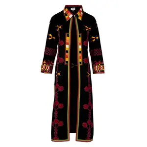 ANTRA DESIGNS The Ebony Aztec Coat - Black