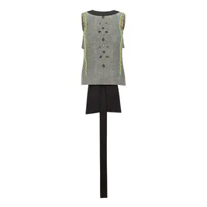 BOUTIQUE KAOTIQUE Bug Wool Cut Out Top - Grey