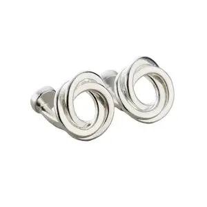 POSH TOTTY DESIGNS Sterling Russian Ring Cufflinks - Silver