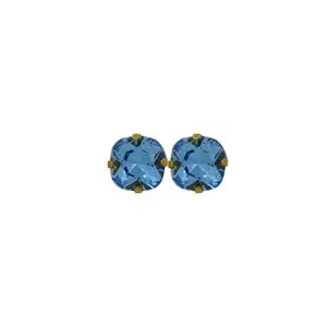 VICKISARGE The Large Stud In Gold - Blue