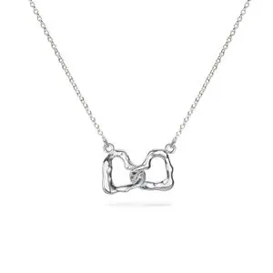 LULU AND BOO JEWELLERY Molten Lulu And Boo Heart Infinity Necklace - Silver
