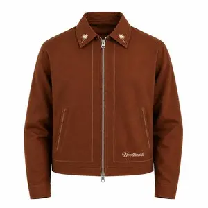 NOOLTRENDS Mocha Palmeraie Embroidered Jacket - Brown