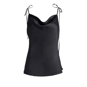 SASHA LA MER Uma Top, Color Diamond - Black