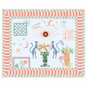 Loveist Store Alegrino Coastal Graphic Sarong Pareo - Blue