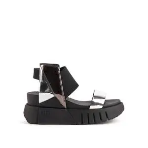 United Nude Silver / Black Delta 3d Sandal Afterlight