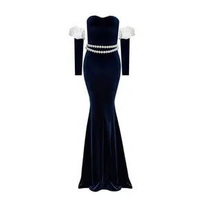 NUR KARAATA Grand Duchess Dress - Blue