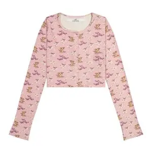 CLOUD HAVEN Sweet Pittie Print Cardigan In Soft