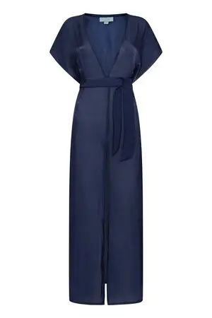 LEYLA MAYA Sophia Luxe Beach To Bar Dress Midnight Luxe - Blue