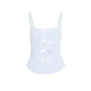 AMY LYNN Kady Ribbon Detail Corset Top - Blue