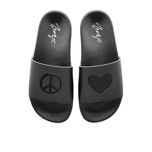 ZENZEE Peace + Love Slide Sandals - Black
