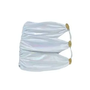 AULALA PARIS Ocean Glamour Shiny Mini Skirt - White