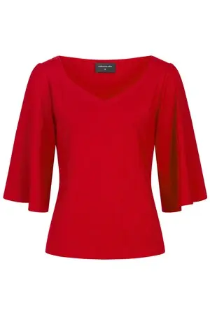 MARIANNA DÉRI Sweetheart Neckline Top - Red