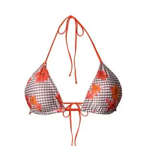 NARA SWIM Brown / Orange Lulu Reversible Top // Mila Brown/orange