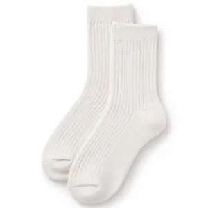 HIGH HEEL JUNGLE BY KATHRYN EISMAN Cashmere Socks Creme - White