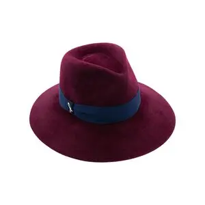 DORIA 1905 Wide-brim Lapin Felt Drop Hat - Red