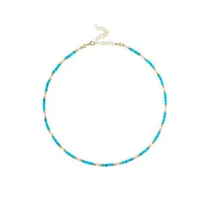 OLIVIA LE Mykonos Turquoise Beaded Necklace - Blue