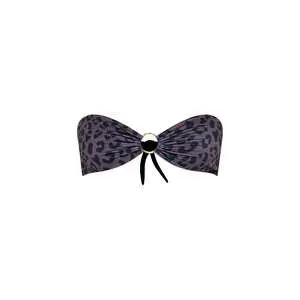 CHAUDE SWIMWEAR Black / Brown Billi Bandeau Top Leopard - Black/brown