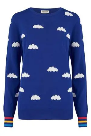 SUGARHILL BRIGHTON Rita Sweater Cobalt Dreamy Clouds - Blue
