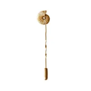 LEE RENEE Ammonite Diamond Tie Pin –twist Tie Pin - Gold