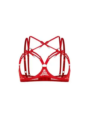 ZHILYOVA Aurora Bright Open Cup Bra Red
