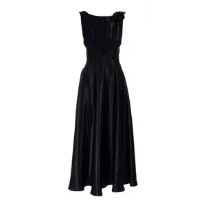 SOFIA TSERETELI Satin Silk Evening Gown - Black