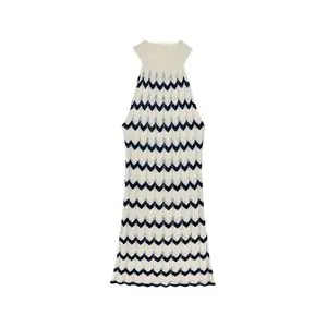THISISU COLLECTION Bellina Zigzag Knit Maxi Dress